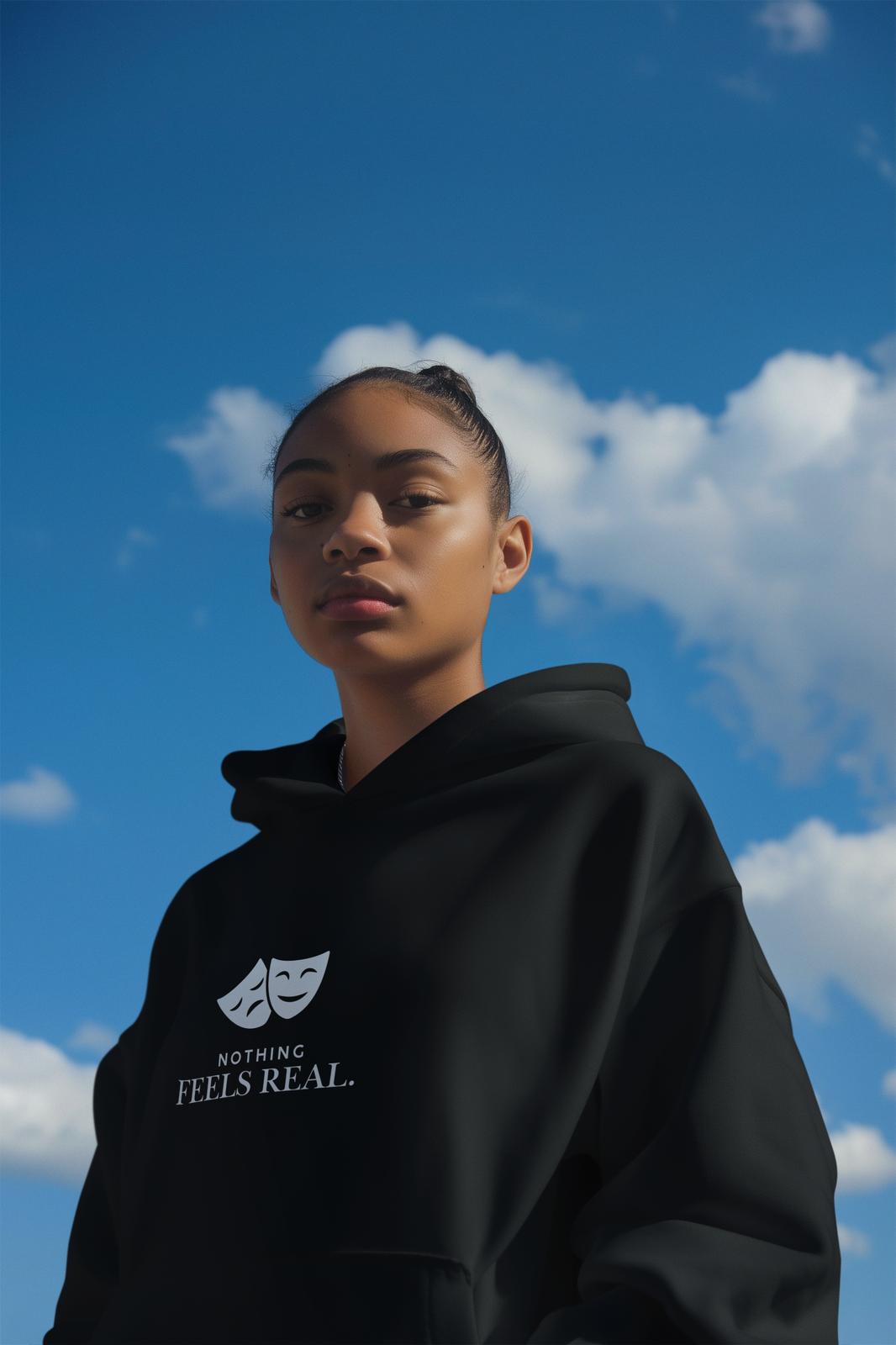 Nothing Feels Real Oversized Hoodie – Rtys3
